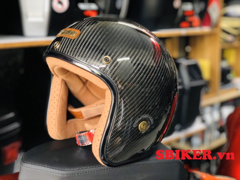 Mũ ¾ Bulldog carbon 3D Tặng kèm kính
