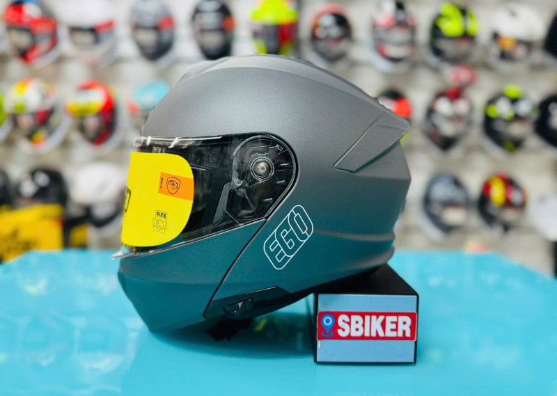 Nón Bảo Hiểm Lật Hàm Ego E91 Xám Nhám